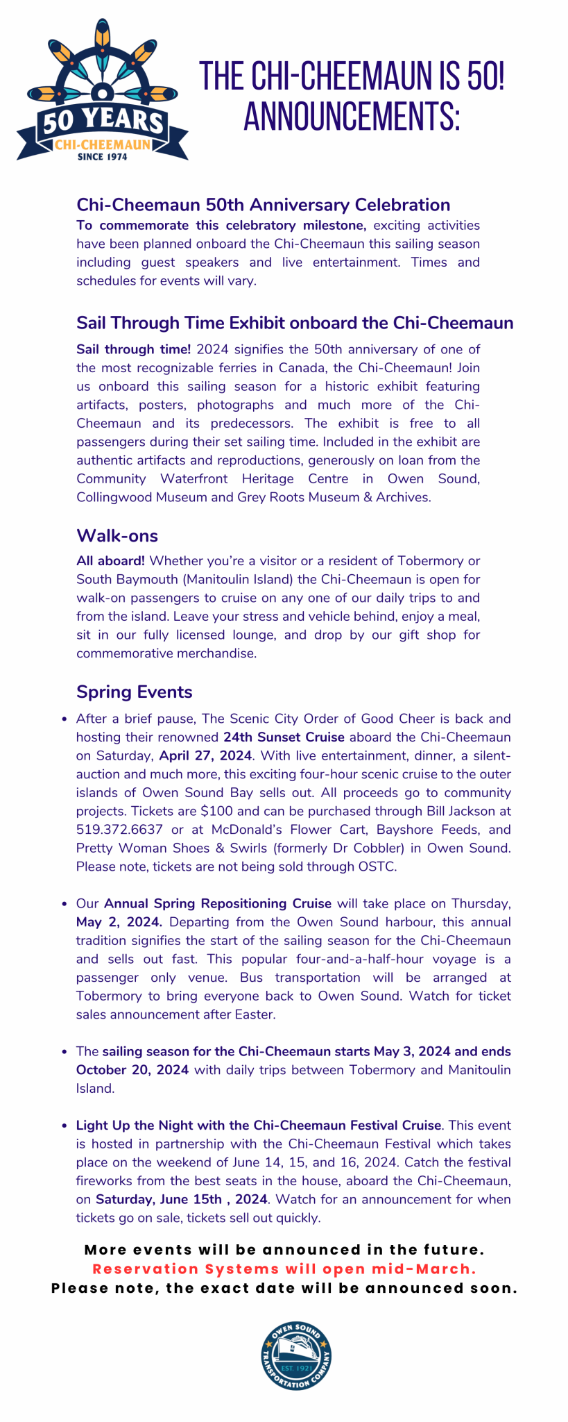 Chi-Cheemaun’s 50th Anniversary! - Owen Sound Transportation Company