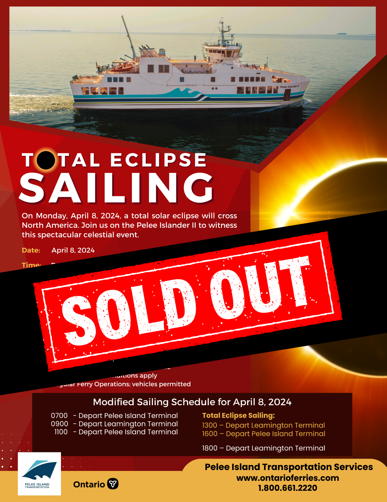 SOLD OUT! The Total Eclipse Sailing scheduled for April 8th, 2024 ...