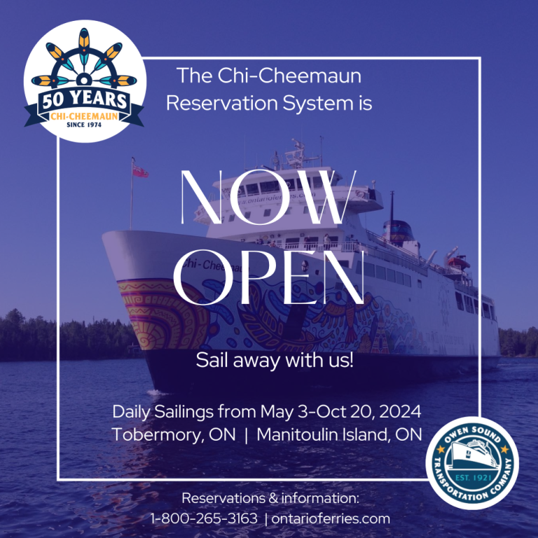 The Chi-Cheemaun Reservation System is Now Open! - Owen Sound ...