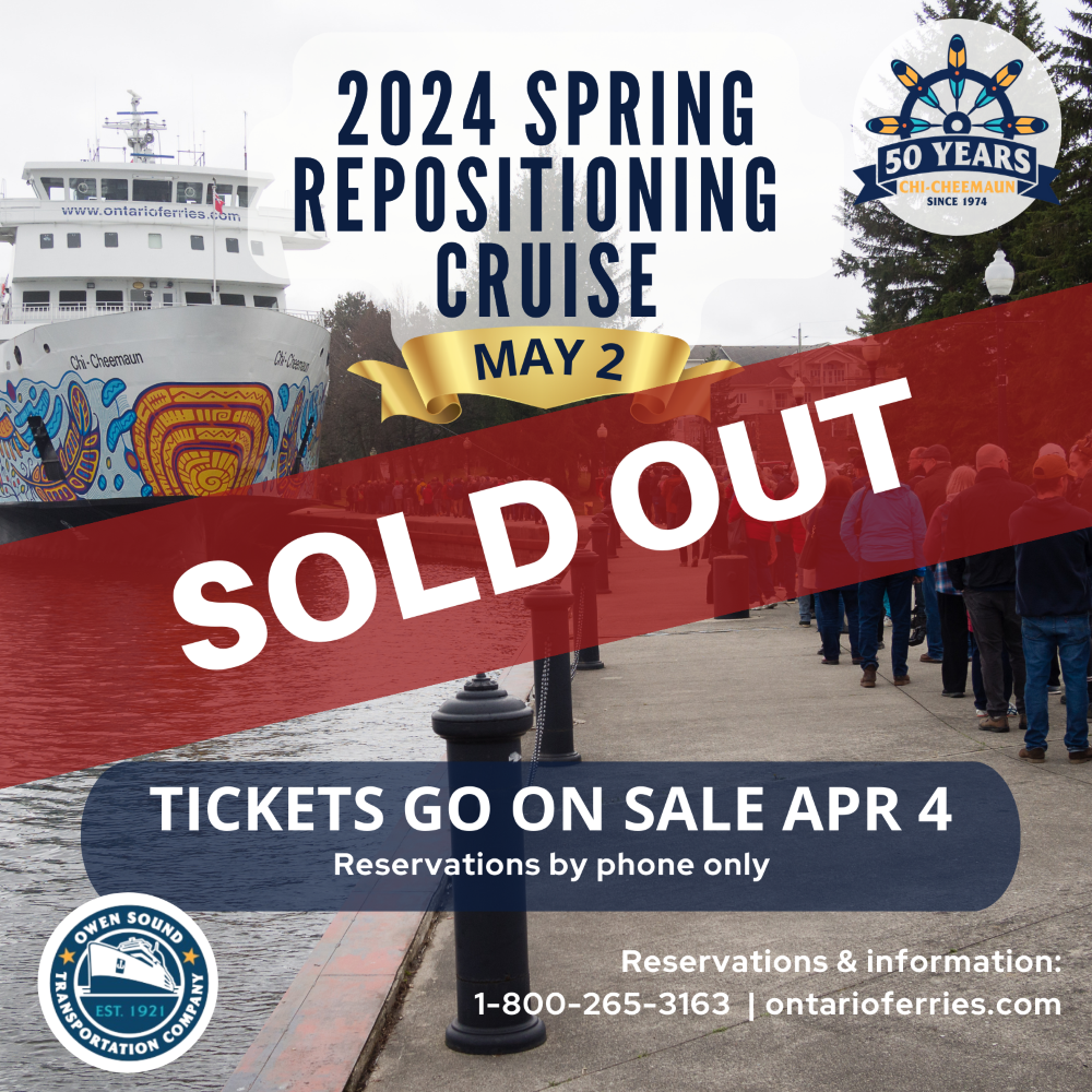 SOLD OUT! 2024 Annual Spring Repositioning Cruise onboard the Chi ...