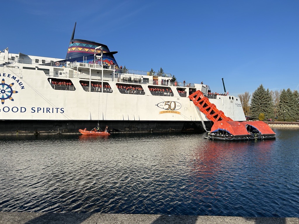 Photos from the Chi-Cheemaun’s Marine Evacuation System Training ...