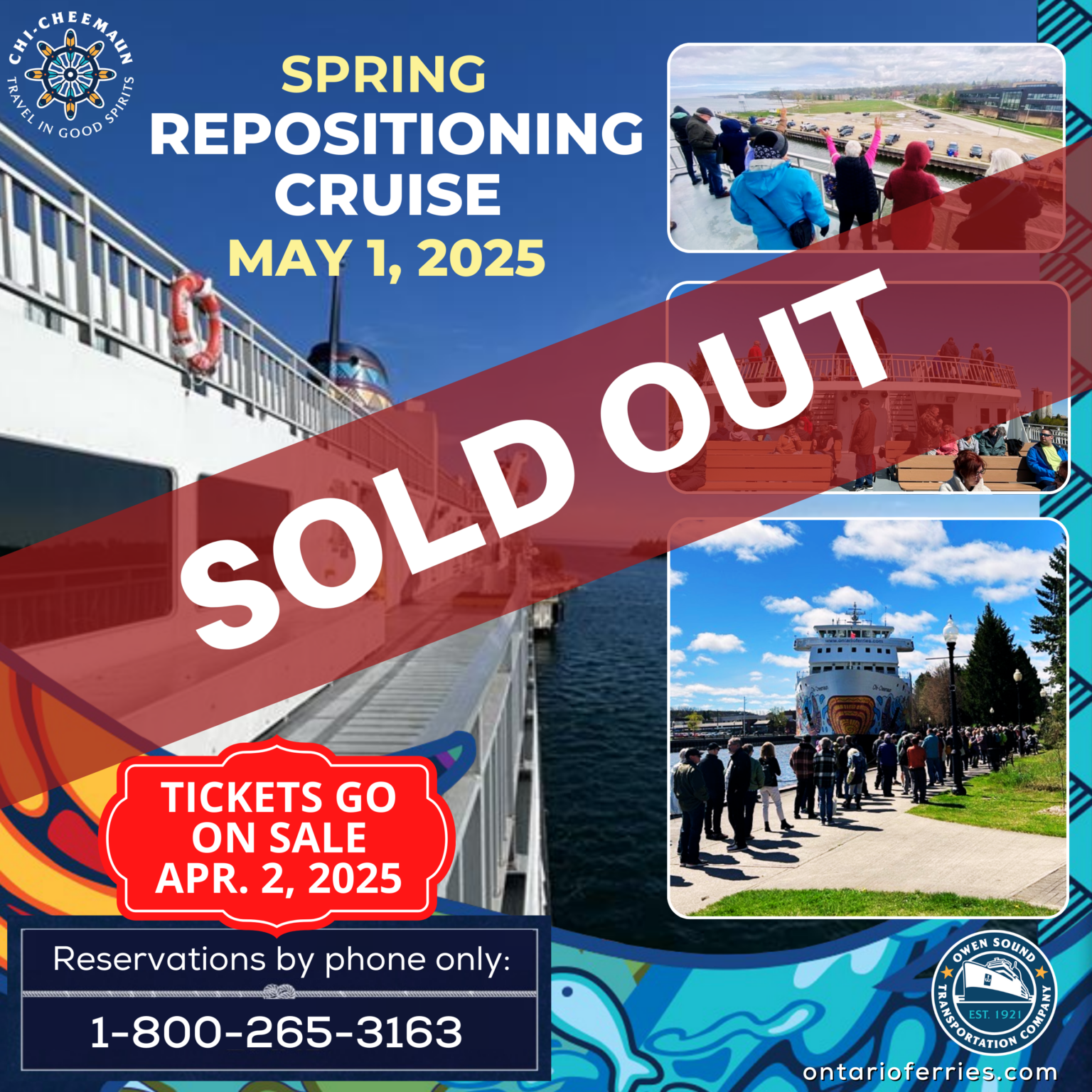 JUST ANNOUNCED: The Chi-Cheemaun's 2025 Annual Spring Repositioning ...